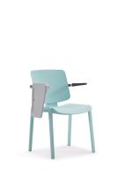 China Modern PP Stackable Training Room Chairs with Writing Tablet for sale