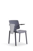 China Modern PP Stackable Training Room Chairs with Writing Tablet for sale