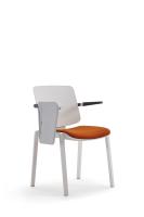China Modern PP Stackable Training Room Chairs with Writing Tablet for sale