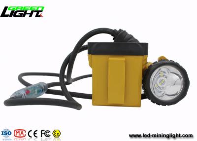 China 10.4 Ah 3W Led Headlamp for Mining , Waterproof IP 68 Coal Miners Lights with 0.5W Cable Light for sale