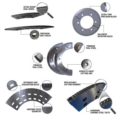 China Serrated Super Hardness Slotter Cutting Blade HRC 68 for Corrugated Carton Slotter Machine for sale