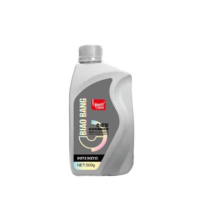 China Safe Synthetic Brake Fluid Dot3 Brake Fluid 500ml With All Brake System Metals for sale