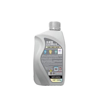 China Safe Synthetic Brake Fluid Dot3 Brake Fluid 500ml With All Brake System Metals for sale