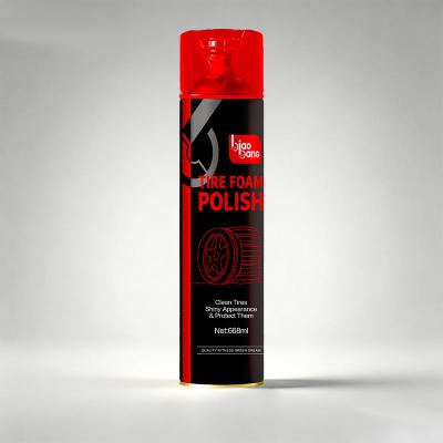 China Biaobang Easy-Spray Foam Tyre Cleaner and Polish with No Wipe Required and VOC Compliant Formula for sale