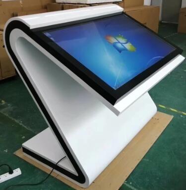 China 55 inch digital standing lcd display with touch table and pc wifi for sale