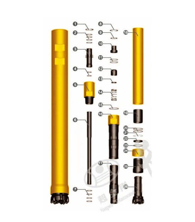 RC45 RC50 Reverse Circulation DTH Hammer R. C Drilling DTH Hammers