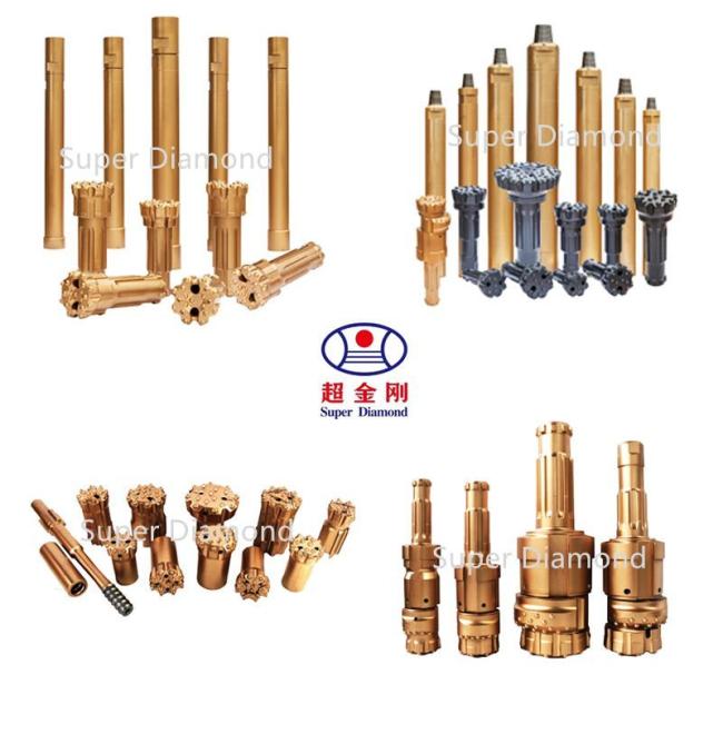 Drop Centre Face Domed Button 4 Flushing Holes, T45-76mm Button Bit