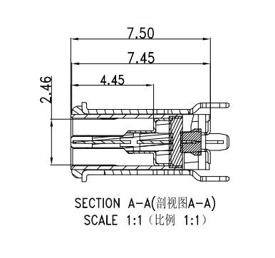 China 24 Pins USB Type C Vertical Connector SMT Double Length 7.45mm IPX8 Water Proof for sale