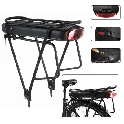 Cina Batteria a staffa posteriore agli ioni di litio 36V 48V 10Ah 13Ah Per bicicletta elettrica in vendita