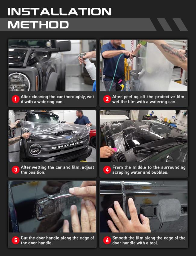 Professional installation of TPU film