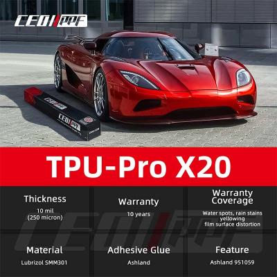 Cina Gloss Hydrophobicity 254 Micron Car Paint Protective Film TPU PRO X20 1,52m in vendita