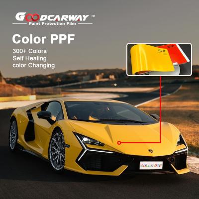 China Groene kleur TPU PPF dubbele laag Schraap 7.5mil 60 inch auto verf film Te koop