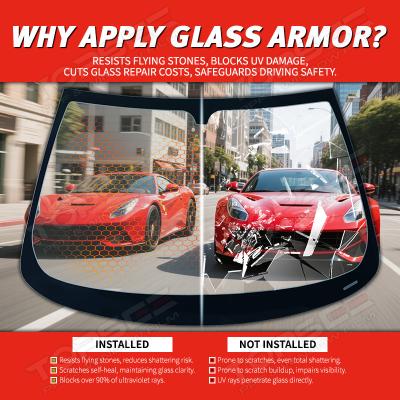China 7mil KPU TPU Windshield Protection Film High-Impact Anti-Chip Clear Layer for sale