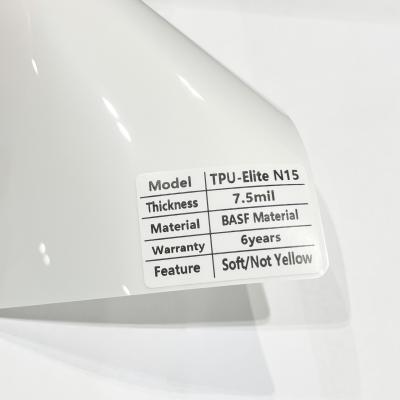 China TPU-Elite N15 7.5Mil Hydrophilic Super High Gloss automotive paint protection film for sale
