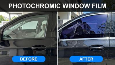 China Self-Tinting Car Window Tint Film 2mil Photochromic VLT 70%-25% UV Block Factory OEM for sale