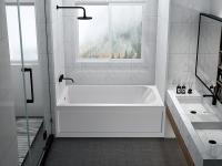 Quality CUPC Acrylic Skirt Bathtub 3 Sided JND-AT1585 Comfortable Backrest for sale