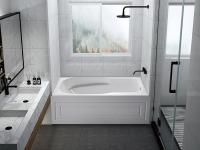Quality PMMA Acrylic Skirt Bathtub White Without Drainer CUPC MG-DT1582 for sale