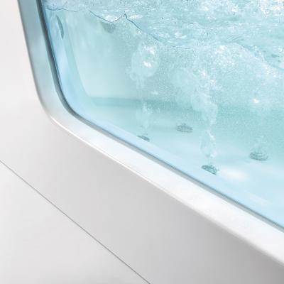 China Luz LED Banheira de massagem acrílica grau sanitário M1781-D 1700×800×600mm à venda