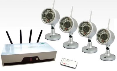 China Realzeit 4 drahtlose Sicherheitssysteme Kamera CH durch 2.4GHz - analoge Modulation Rf-2.485GHz zu verkaufen