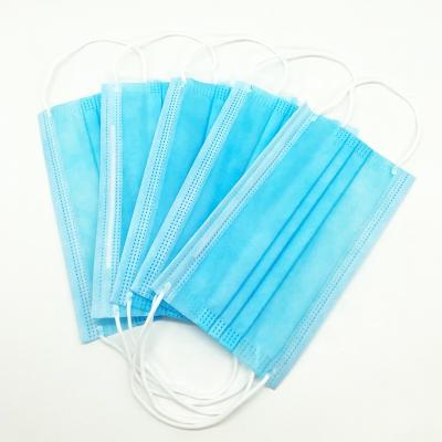 China Customised Earloop Plain Pattern 50pcs Medical Face Mask for sale