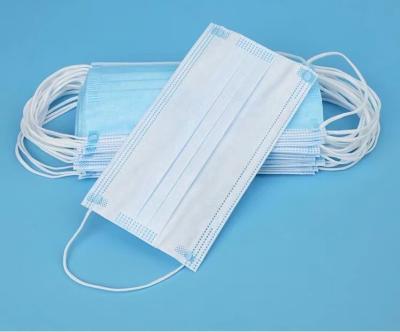 China 10pcs Bag 3 Ply Meltblown Nonwoven Medical Face Mask Disposable for sale