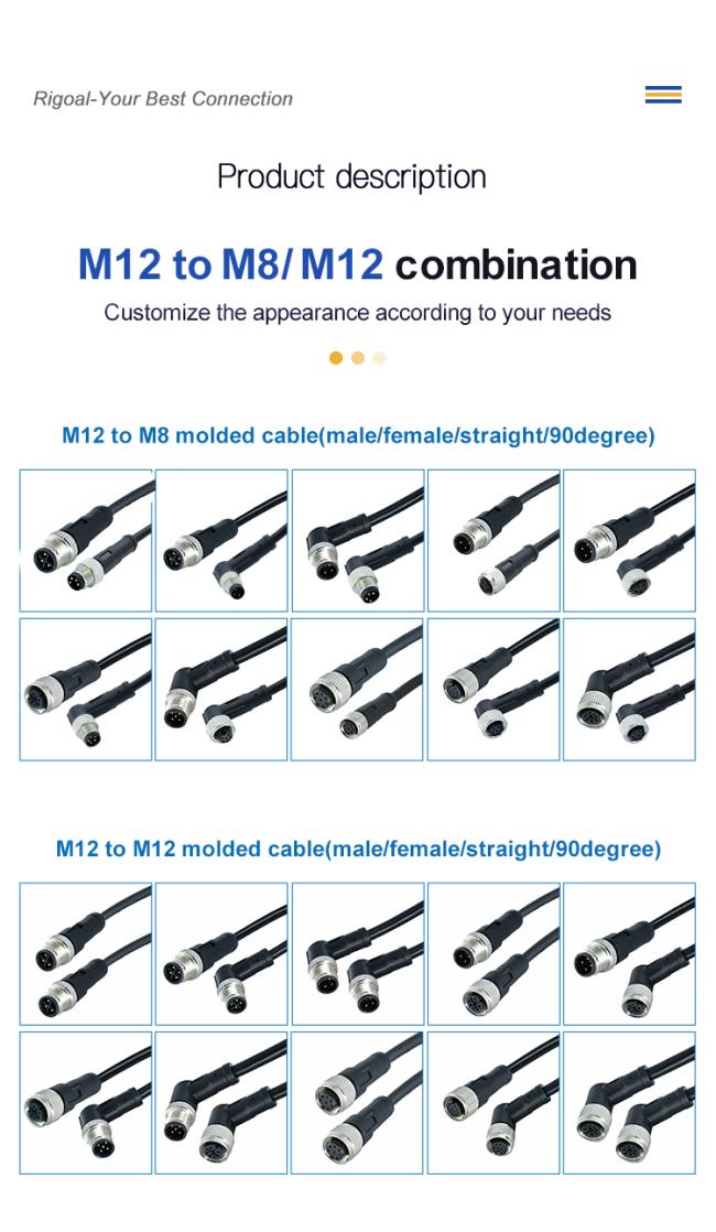 M12 to D-Sub connector waterproof seal detail