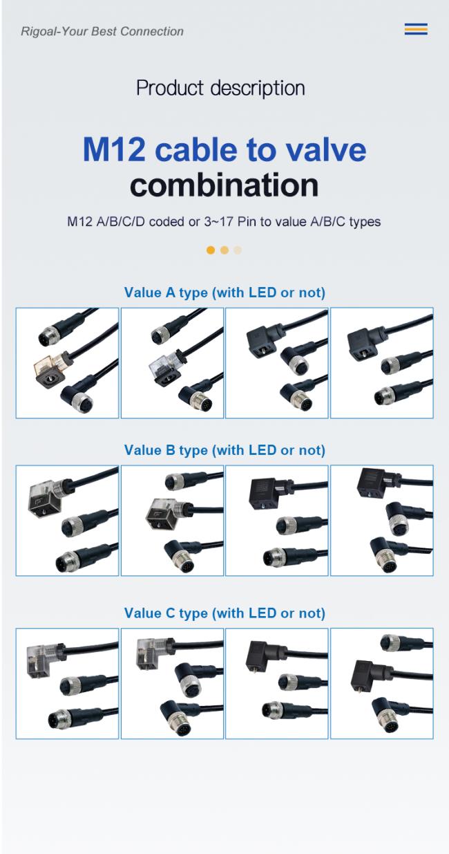 M12 to D-Sub connector industrial application