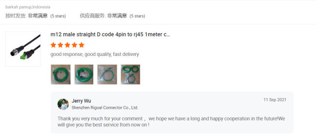 M12 to RJ45 cable specifications