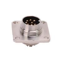 China M16 Square Circular Metal Waterproof Connector IP67 2-24 Pin Screw Locking Socket Plug for sale