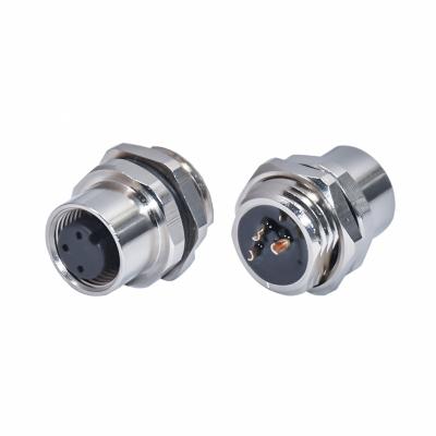 China IP67 IP68 M12 Waterproof Connector 3 - 17 Pin Core A B D Coding Female Male for sale