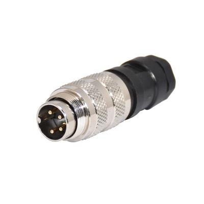 China 2 - 8 Pin Solder M16 Waterproof Connector Metal Assembly Shielded Male Female Plug for sale