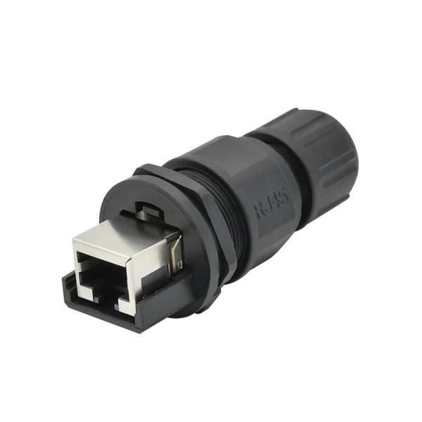 쿠스킨 PA66 방수 Rj45 패널 마운트 잭 8P8C 방수 Rj45 연결기