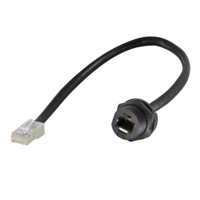 China Varón impermeable del conector de cable Rj45 8p8c a la cerradura femenina del tornillo for sale