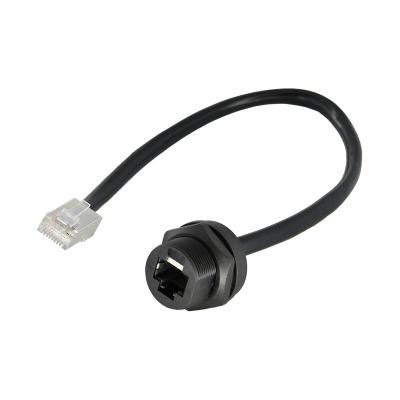 China Black 8P8C Waterproof IP67 Rj45 Ethernet Connector Waterproof Wire Connector for sale
