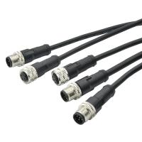 China M12 Waterproof Cable Connector 4 Pin A Code IP68 Screw Locking IEC Standard for sale