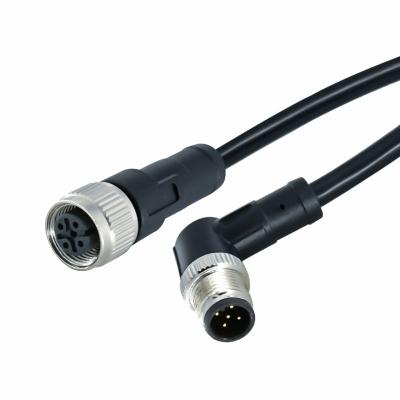 China A B D X Coded 3 - 17 Pin M12 Cable Connectors Solder Locking Industrial Standard for sale