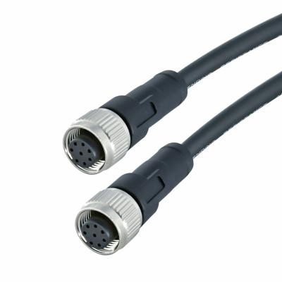 China A B D X Coded 3 - 17 Pin M12 Cable Connectors Solder Locking Industrial Standard for sale
