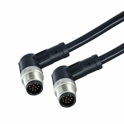 China A B D X Coded 3 - 17 Pin M12 Cable Connectors Solder Locking Industrial Standard for sale