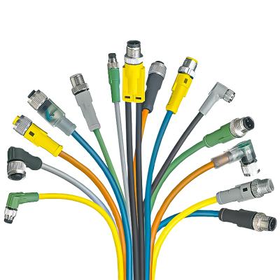 China Elbow / Straight M12 Waterproof Cable Connector ROHS Certified IP68 / IP67 for sale