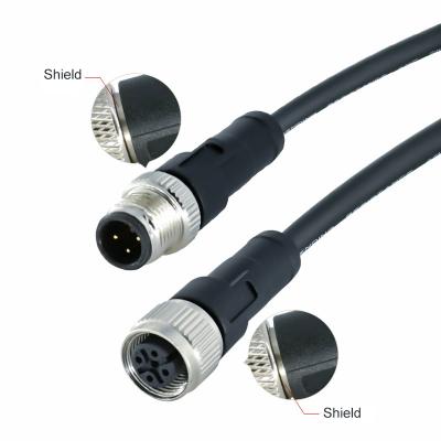 China Angle / Straight M12 Waterproof Connector with 500 Mating Cycles Mechanical Performance for sale