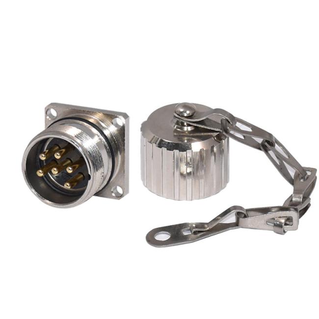 Rigoal M23 Connector Male/Female 19-pin 623T flanged signal IP67 Waterproof assembly panel mount connector