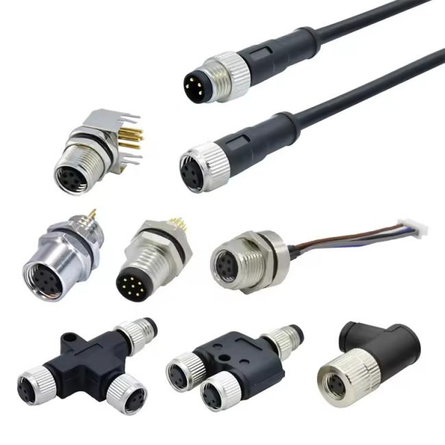 Rigoal 3 4 5 6 8-pin M8 connectors T/Y/Assembled/Formed assemblies Male/Female Electrical Industry IP67 IP68 waterproof
