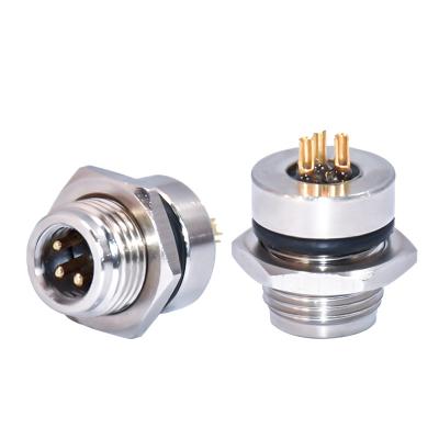 China Contatos de latão e conector à prova d'água M8 de corrente nominal 4A para automação industrial for sale