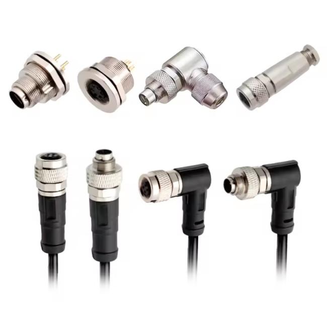 M9 2 3 4 5 6 7 8 Pin Straight/Angle Female/Male Mechanical Cable Plug Field Assembly/Cable Panel Mount Connector