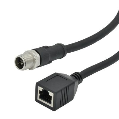 China M12 Ethernet Cable 4pin 8pin D X Code for Industrial Camera Machine Vision for sale