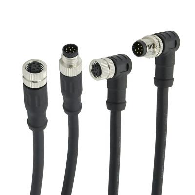 China M8 Waterproof Circular Connector with -25℃~85℃ Temperature Range Straight/Right Angle Orientation and PVC/PUR Outer Sheath for sale