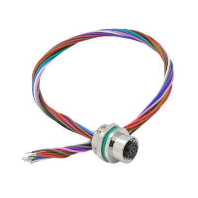 China IEC 61076-2-104 Compliant M12 Waterproof Connector with Front Panel Mount and -25℃~85℃ Temperature Range for sale