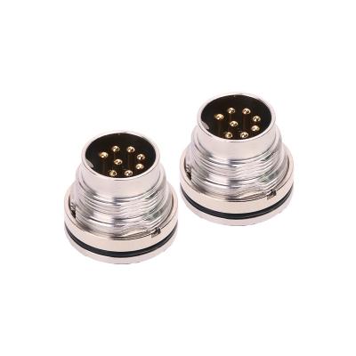 China Waterproof M16 Circular Connector 500V Metal Screw Cable Male Connector for sale