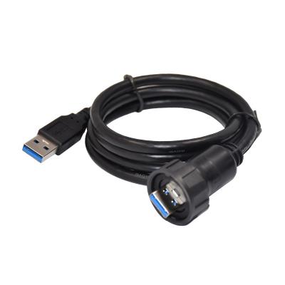 China Ethernet Cable Connectors , Male To Female Socket USB Panel Mount Connector IP67 1.5A for sale