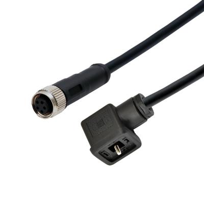 Cina M12 che modella connettore impermeabile diritto maschio 5pins al tipo connettore dell'elettrovalvola a solenoide A di 3+PE in vendita
